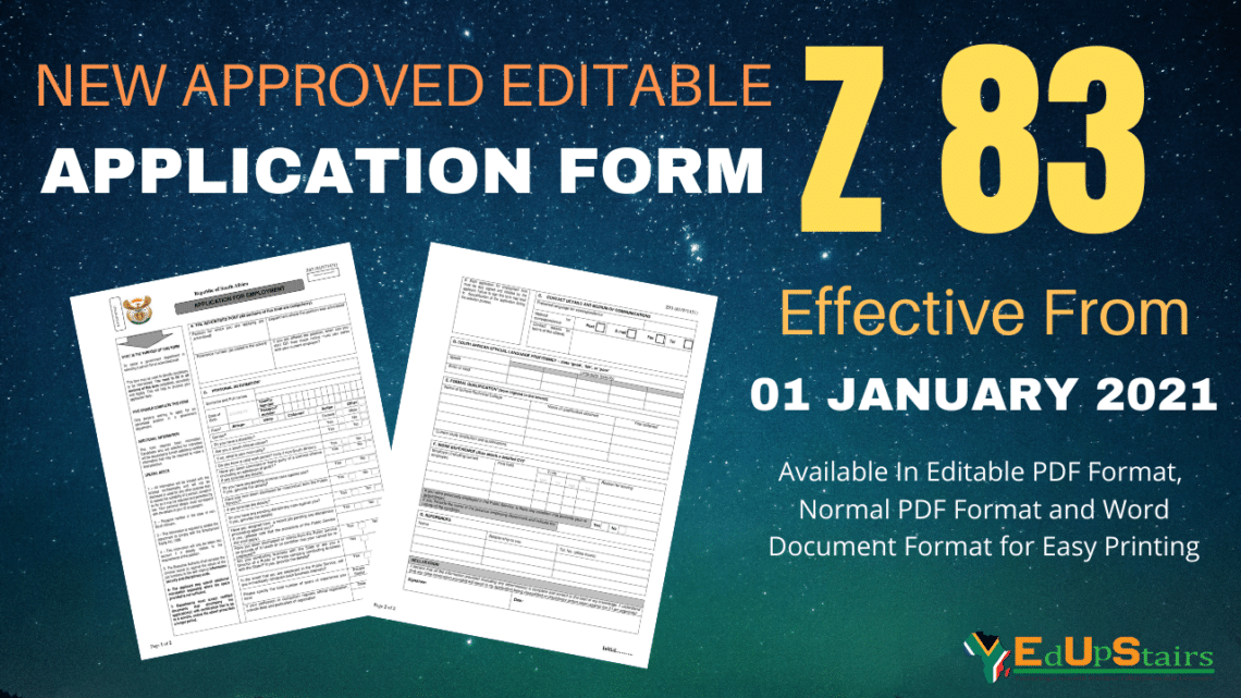 THE NEW Z83 APPLICATION FORM - Edupstairs
