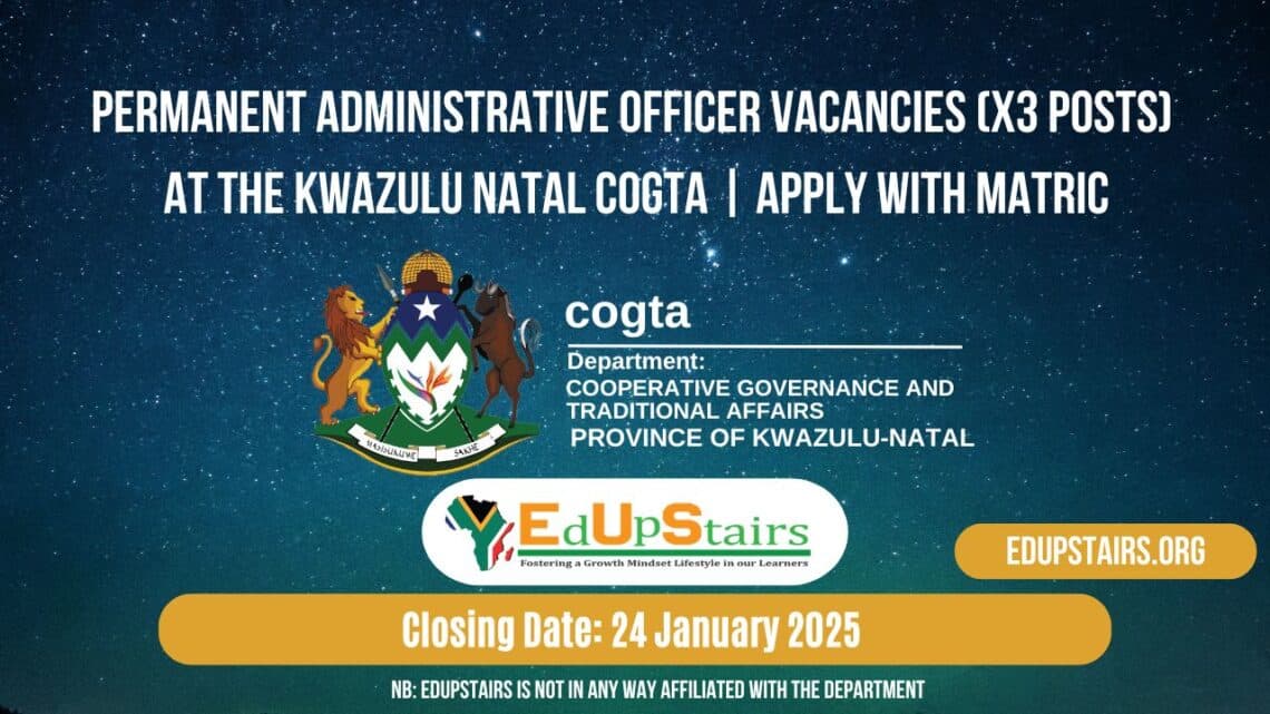 Permanent Administrative Officer Vacancies (X3 Posts) at the KwaZulu ...