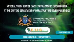 National Youth Service (NYS) EPWP Vacancies (X2500 Posts) at the ...