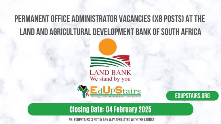 Permanent Office Administrator Vacancies (X8 Posts) at the Land and ...
