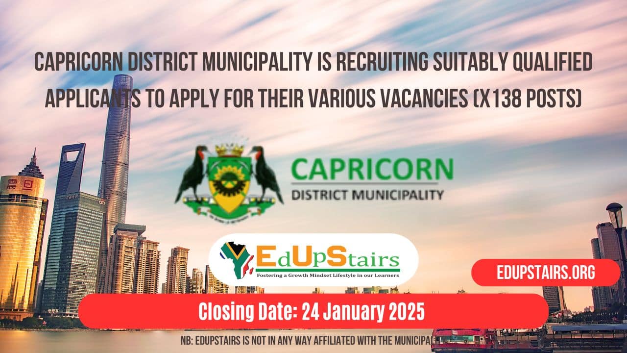 Capricorn District Municipality Map Depicting Study Location And