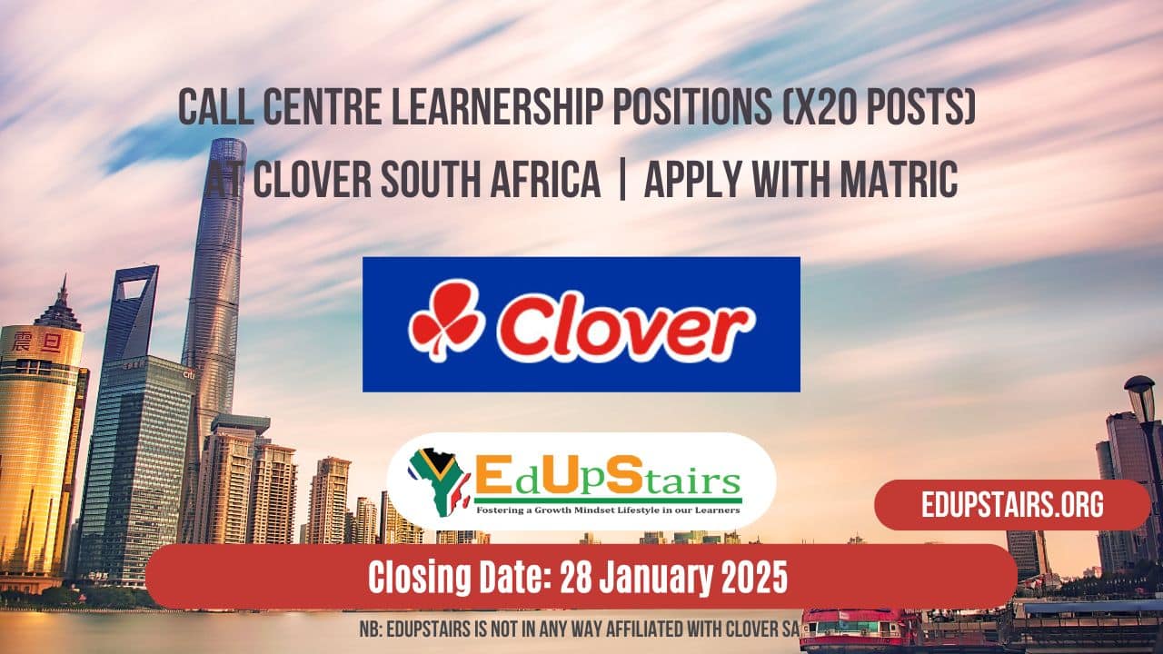Call Centre Learnership Positions (X20 Posts) At Clover South Africa ...
