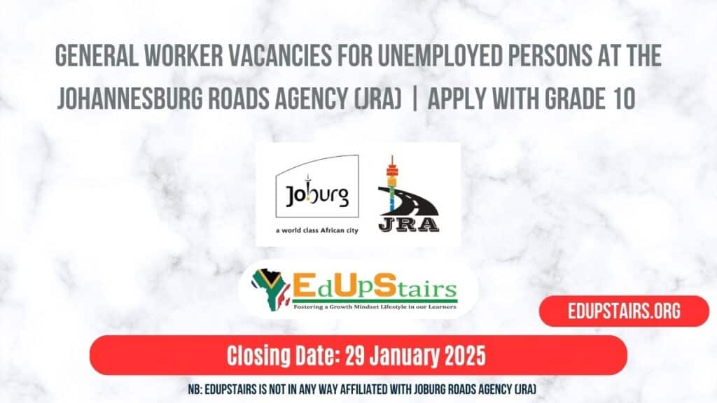 General Worker Vacancies for Unemployed Persons at the Johannesburg ...