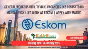 General Workers (Utilityman) Vacancies (X5 Posts) to do Manual ...