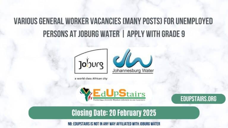 Various General Worker Vacancies (Many Posts) for Unemployed Persons at ...