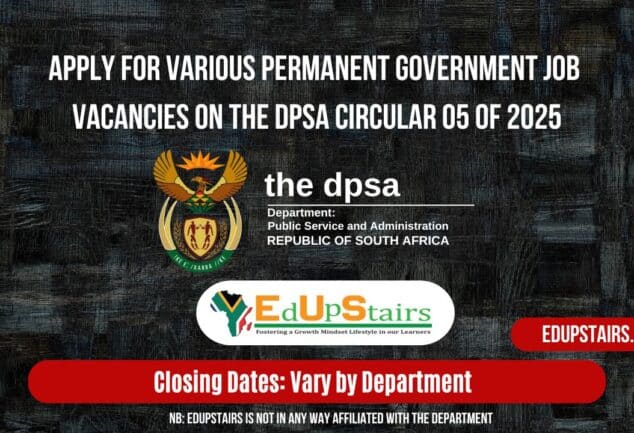 DEPARTMENT OF PUBLIC SERVICE AND ADMINISTRATION (DPSA) VACANCY CIRCULAR ...