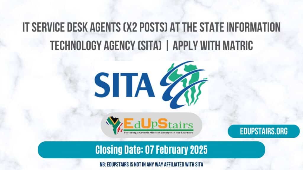 IT Service Desk Agents (X2 Posts) at the State Information Technology ...