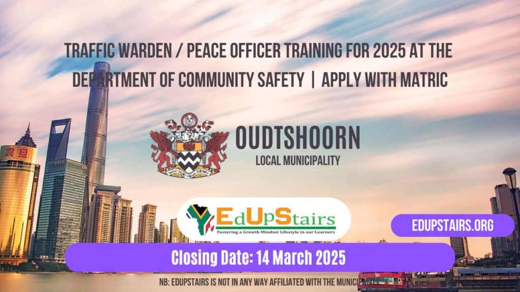 Peace Officer / Traffic Warden Training for 2025 at the Department of ...