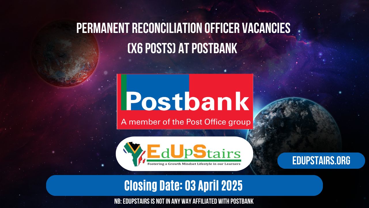 Permanent Reconciliation Officer Vacancies (X6 Posts) at Postbank ...