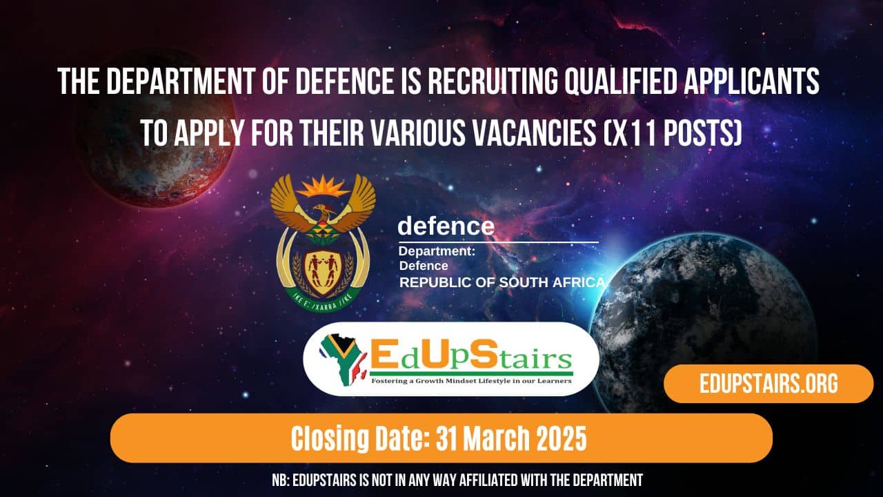 The Department of Defence is Recruiting Qualified Applicants to Apply ...