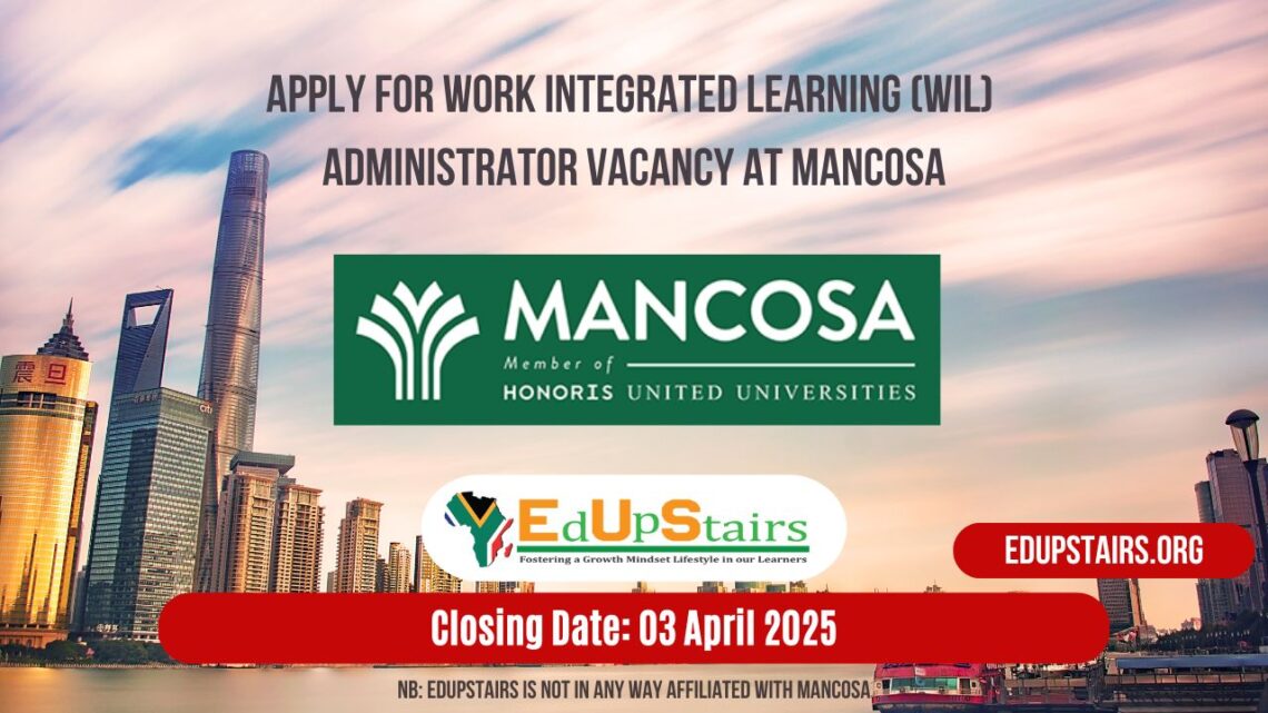 Apply for Work Integrated Learning (WIL) Administrator Vacancy at ...