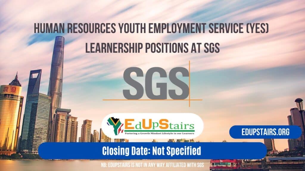 Human Resources Youth Employment Service (YES) Learnership Positions at ...