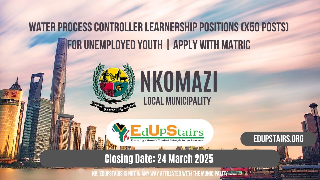 Water Process Controller Learnership Positions (X50 Posts) for ...