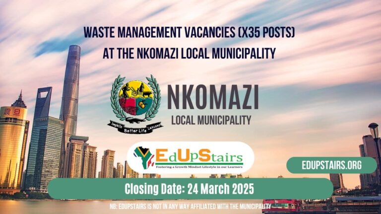 Waste Management Vacancies (X35 Posts) for Unemployed Youth at the ...