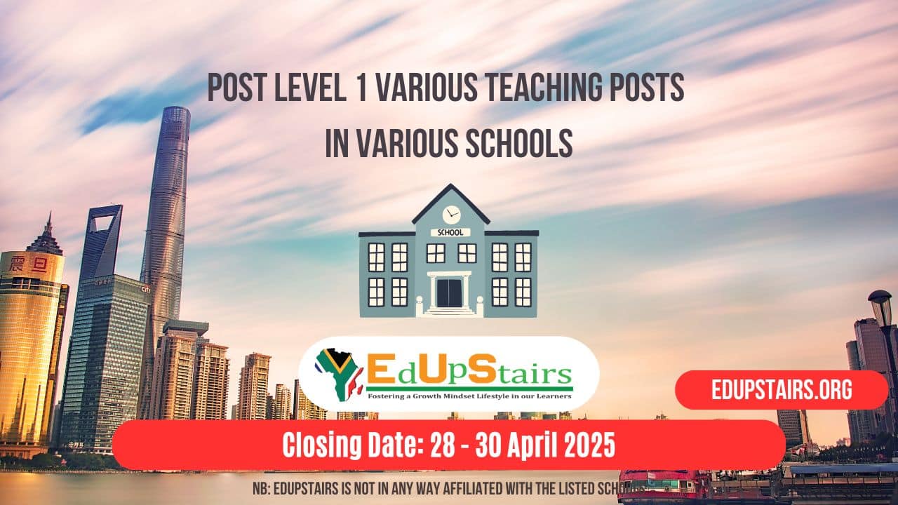 Post Level 1 Various Teaching Posts Closing from the 28th to the 30th ...