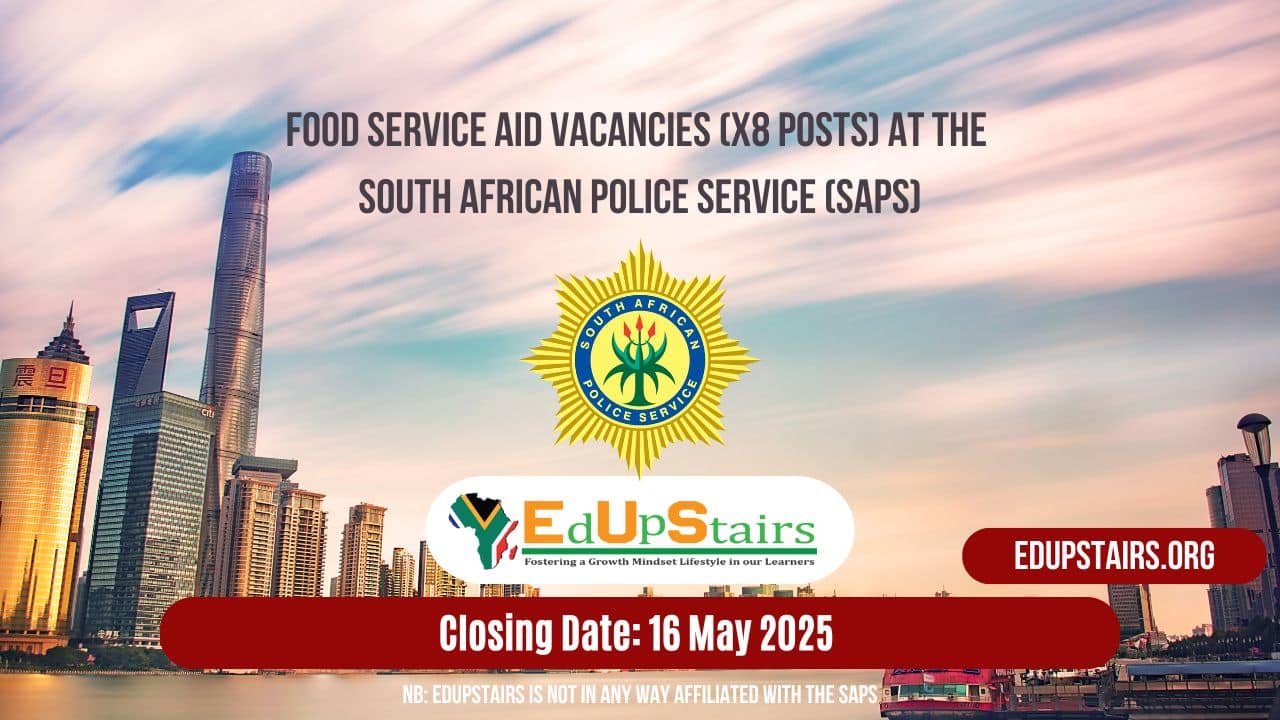 Food Service Aid Vacancies (X8 Posts) at the South African Police ...