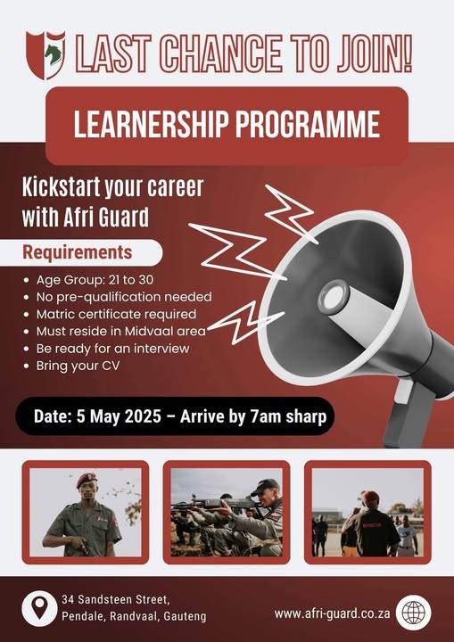Security Officer Learnership Programme for Unemployed Youth at Afri ...