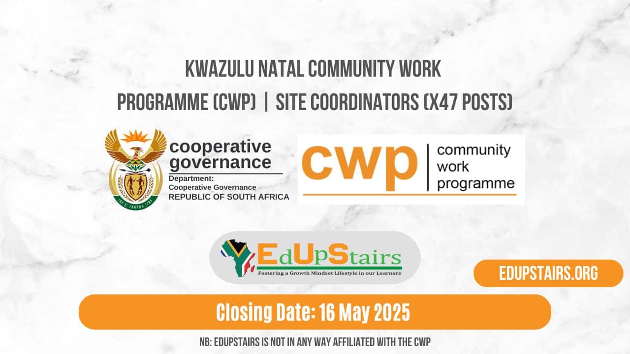 KwaZulu Natal Community Work Programme (CWP) | Site Coordinators (X47 ...