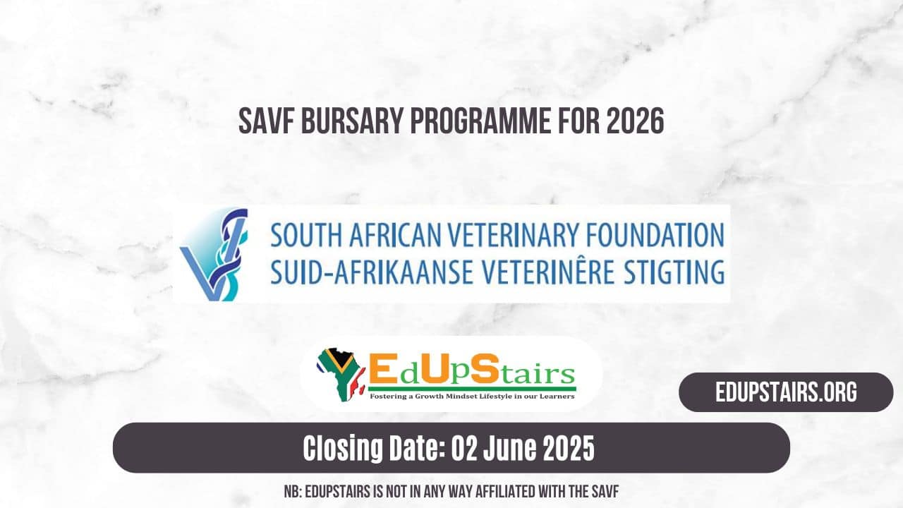 SAVF Bursary Programme for 2026 - Edupstairs
