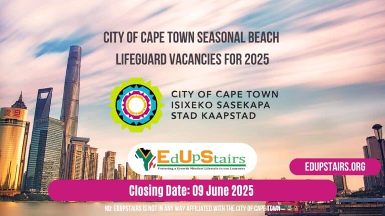 City of Cape Town Seasonal Beach Lifeguard Vacancies for 2025 - Edupstairs