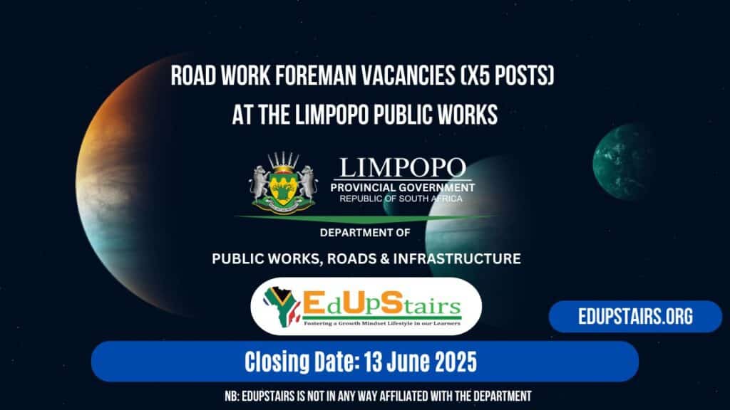 Road Work Foreman Vacancies (X5 Posts) at the Limpopo Public Works ...