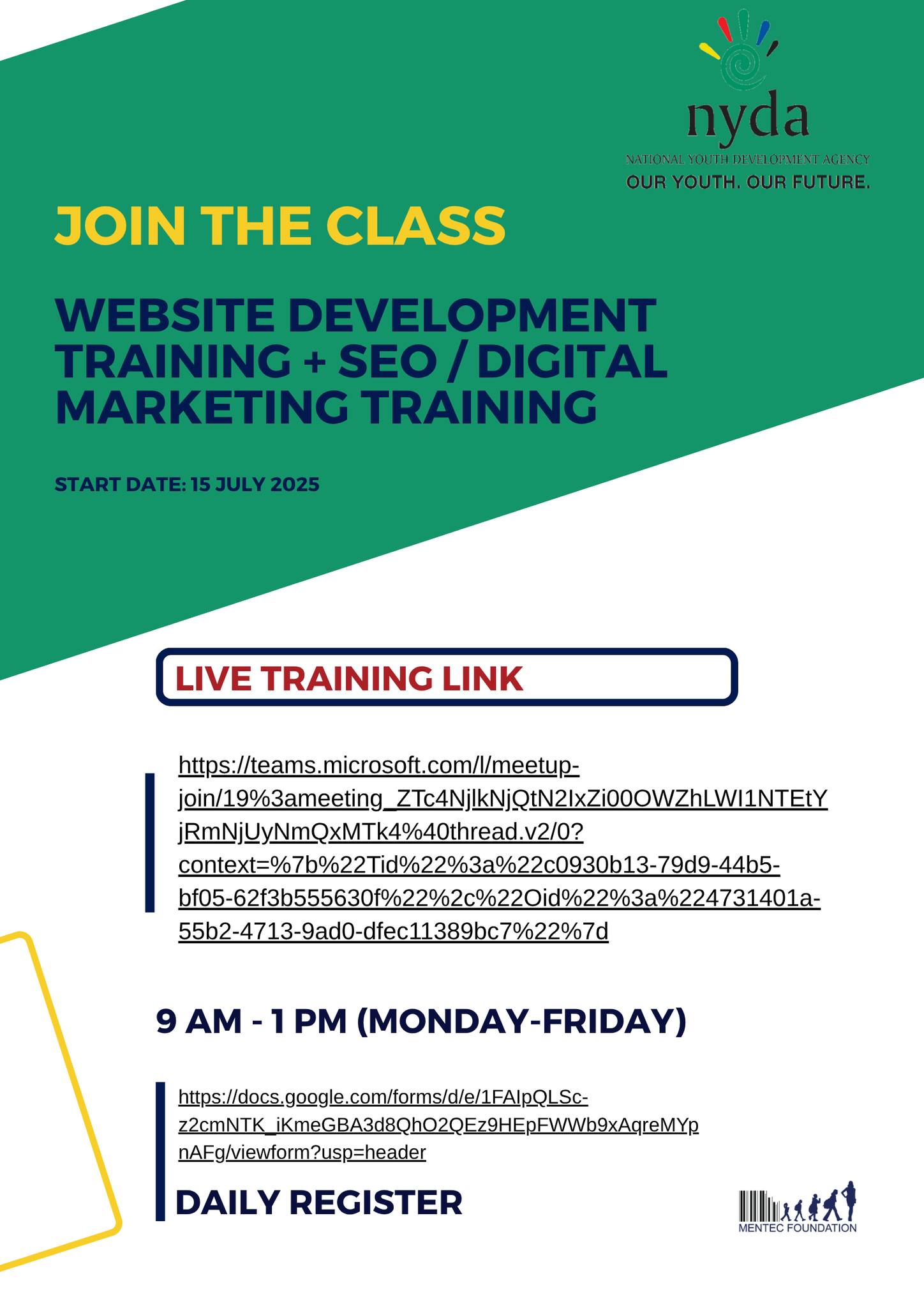 Mentec Foundation Website Development & SEO/Digital Marketing Training ...