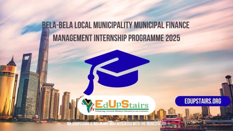 Bela-Bela Municipal Finance Management Internship Programme 2025 ...