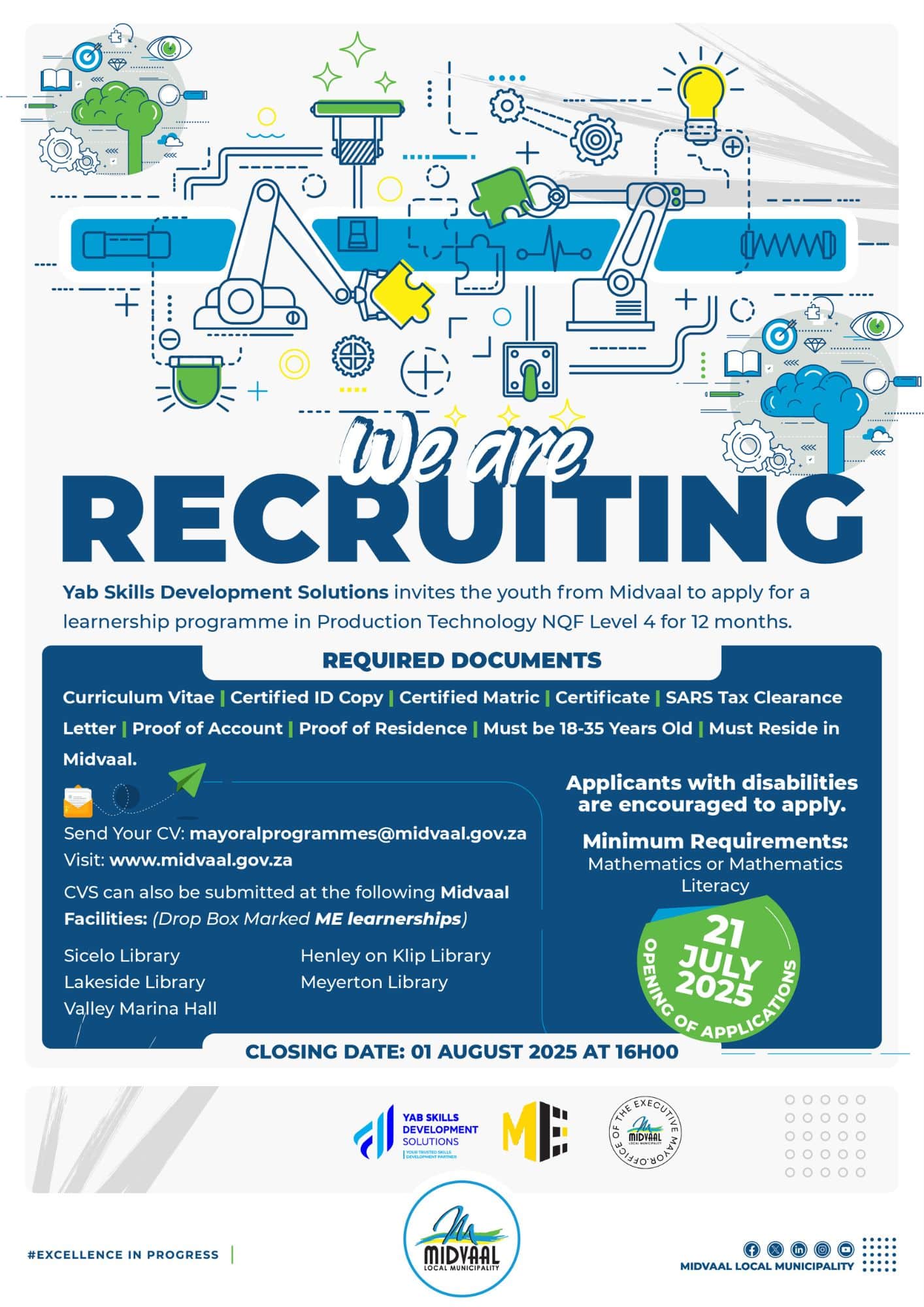 Yab Skills Development: Production Technology (NQF Level 4) Learnership ...