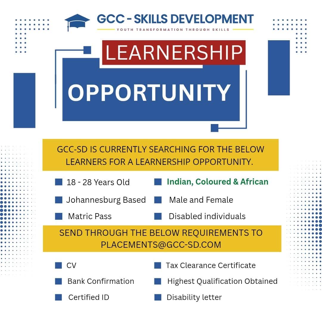 Gauteng City College (GCC) Skills Development Learnership Programme 2025 - Edupstairs
