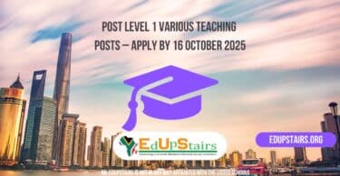 TEACHING POSTS Archives - Edupstairs